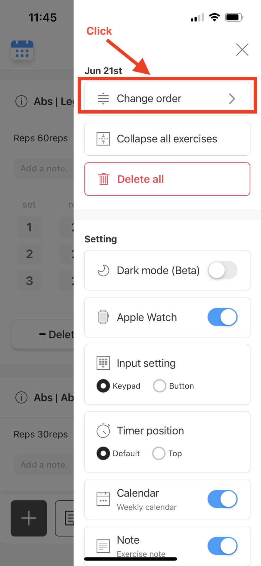 How to change the order of the exercises? - Burnfit – Real growth ...